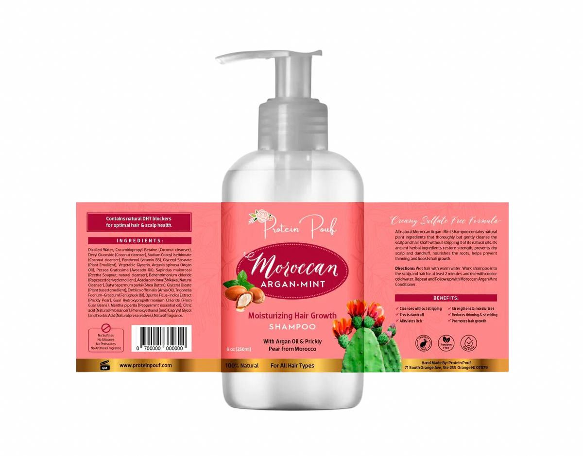 New! |SHAMPOO| Moroccan Mint ALL Natural Moisturizing Shampoo – Protein ...